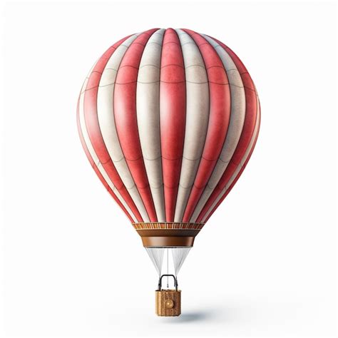 Premium AI Image There Is A Red And White Hot Air Balloon With A Lock