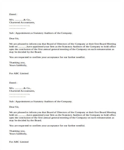 Board Of Directors Offer Letter