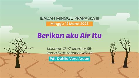 Ibadah Pra Paska 3 GKIPI 12 Maret 2023 YouTube
