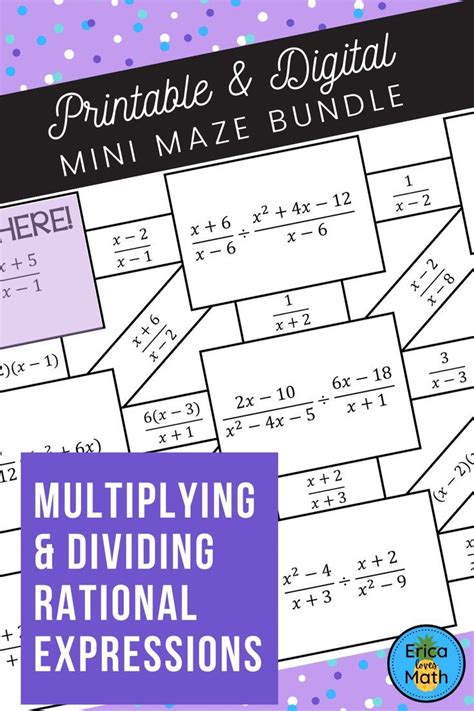 Multiplying And Dividing Fraction Expressions Worksheet With The Text