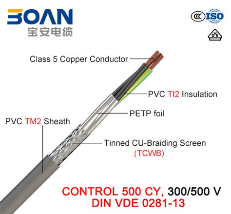 Control 500 Cy 300 500 V Flexible Cu PVC Tcwb PVC VDE 0281 13