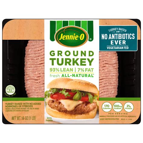 Jennie O Lean Ground Turkey Raised Without Antibiotics 16 Ounce 1
