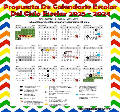 Propuesta Del Calendario Escolar Para El Ciclo Escolar 2023 2024 Porn
