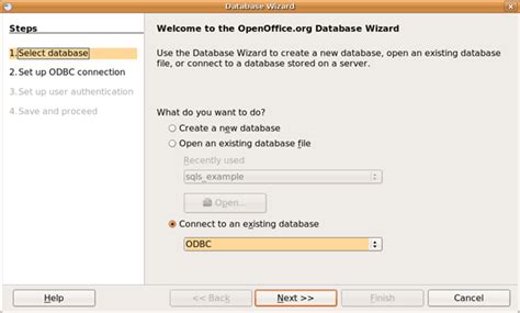 accessing odbc databases from apache openoffice libreoffice and