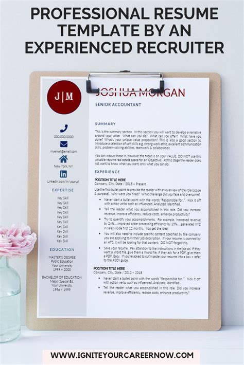 Get Noticed Get Hired With Easy To Use Etsy Resume Templates Whilst