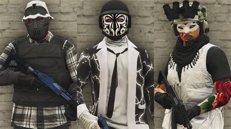 Gta V Easy Tryhard Outfits Tutorial White Black Youtube