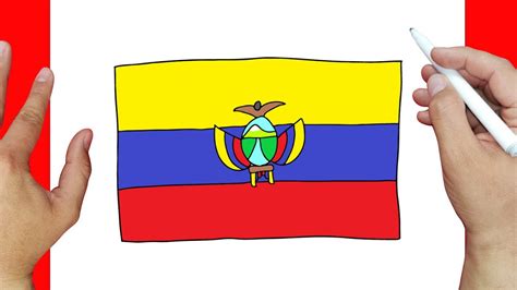 Cómo dibujar la Bandera de Ecuador Facil paso a paso Dibujos fáciles