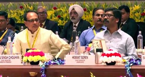 MP CM Shivraj Singh Chouhan And Jharkhand CM Hemant Soren During The
