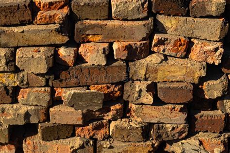 Red Brick Texture Construction Wall Made Of Ceramic Brick Stock Photo