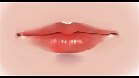 How To Draw Lips Realistic Easy Glossy Lips Digital Drawing Tutorial