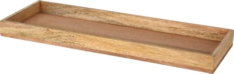 Spetebo Plateau Rectangulaire XL En Bois De Manguier 50 X 18 Cm