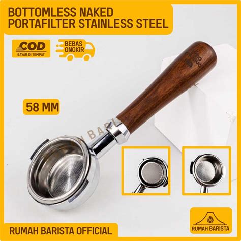 Jual Portafilter Bottomless Naked Mm Stainless Steel Espresso Coffee