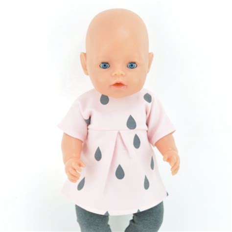 Ubranka Dla Lalki Baby Born 43Cm Tunika W Krople I Legginsy Inna