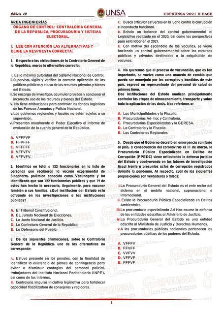 Órgano de Control Contraloría General de la República Y Esther