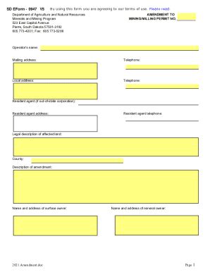 Fillable Online Fillable Online State Sd SD EForm 0253 V2 Complete