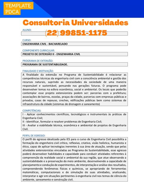 Projeto de extensão II Engenharia Civil Consultoria Universidades