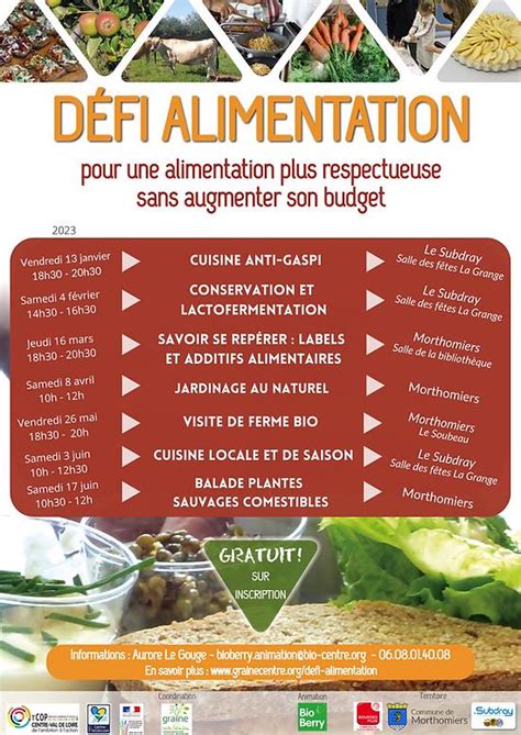 Communauté d agglomération Bourges Plus 6e édition du Défi Alimentation