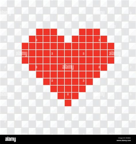 Pixel Heart Vector Stock Vector Image Art Alamy