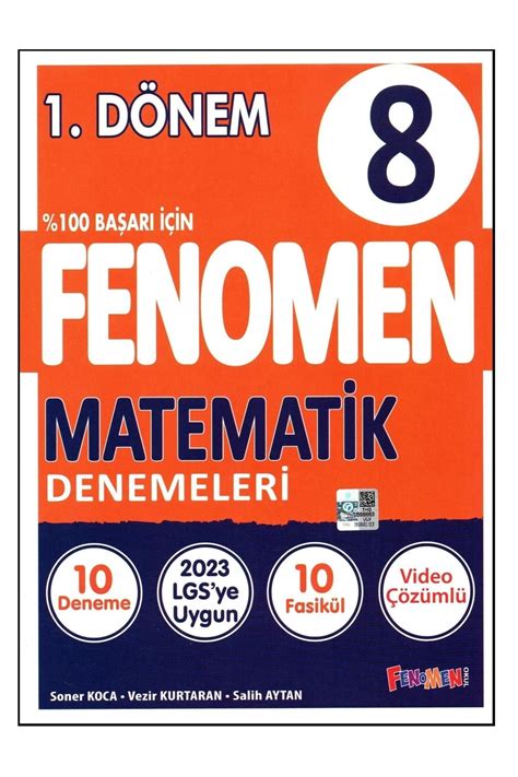 Fenomen Yayıncılık Fenomen 8 Sınıf Lgs 1 Dönem Matematik Denemeleri