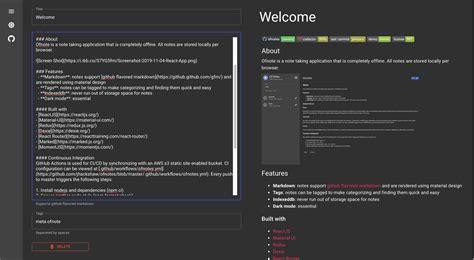 github jhackshaw ofnotes ️ notetaking app with support for markdown tagging and filtering