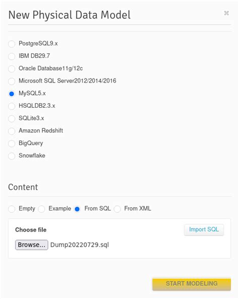 export sql ddl from mysql workbench for importing into vertabelo vertabelo database modeler