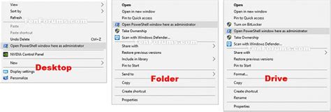 how to add open powershell window here as administrator to the right click menu on windows 10