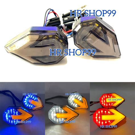 Jual Lampu Sein Tempel Fairing 2 Warna Model Panah Sein Led 2 Warna 2