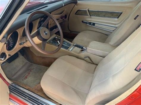 1976 Chevrolet Corvette Stingray Ruby Red Beautiful T Tops Side Chrome