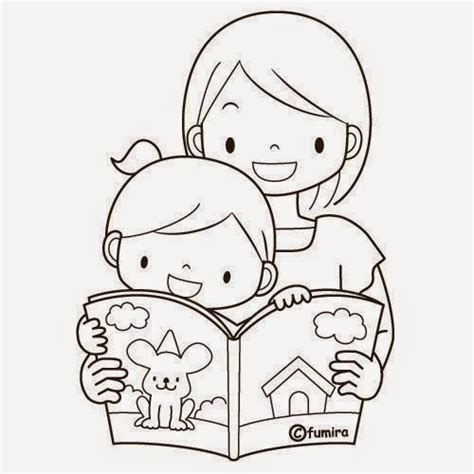 Dibujos Para Colorear Maestra De Infantil Y Primaria La Familia