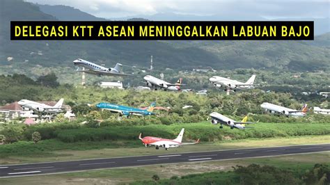 KTT ASEAN Labuan Bajo 2023 Selesai Moment Pesawat Delegasi Take Off