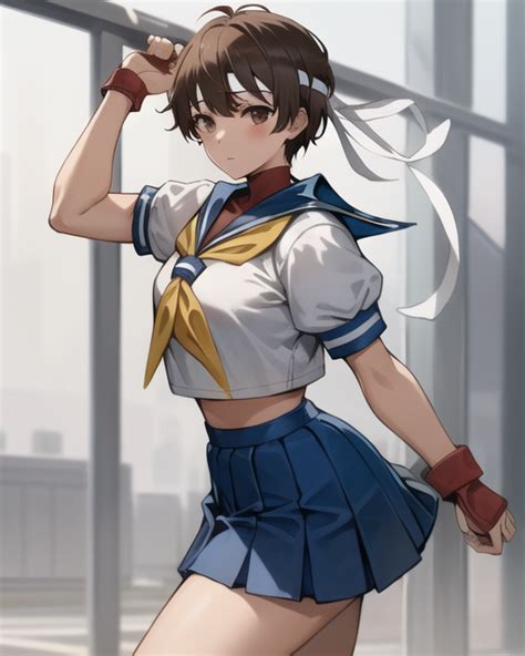 AI Art LoRA Model Sakura Kasugano Street Fighter PixAI