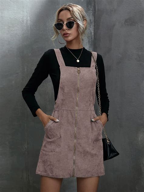 Rosa Vieja Casual Collar Sin Mangas Pana Liso Pichi Embellished No