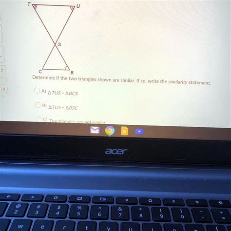 Solved Determine If The Two Triangles Shown Are Similar If So Write