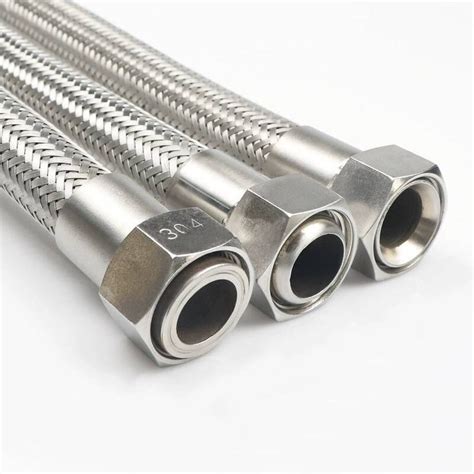 304 Stainless Steel Metal Braided Flexible Metal Hose For Petroleum