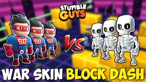 MABAR WAR SKIN BLOCK DASH PAHLAWAN VS TENGKORAK Stumble Guys Gaming