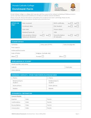 Fillable Online Enrolment Application Form IIS Windows Server Fax
