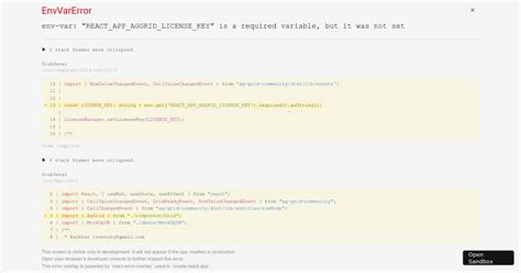 React Ag Grid Component Codesandbox
