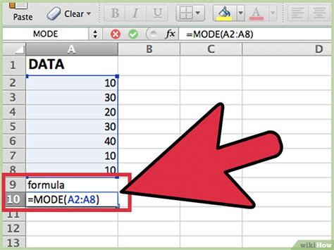 cómo calcular la moda utilizando excel 10 pasos