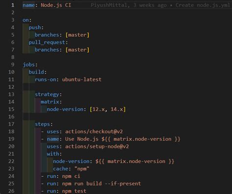 deploy an nodejs application docker image to docker hub using github actions by piyush mittal