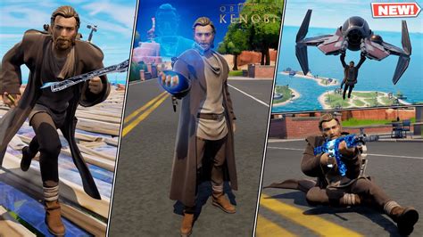 NEW Fortnite OBI WAN KENOBI SKIN GAMEPLAY New Star Wars Collab