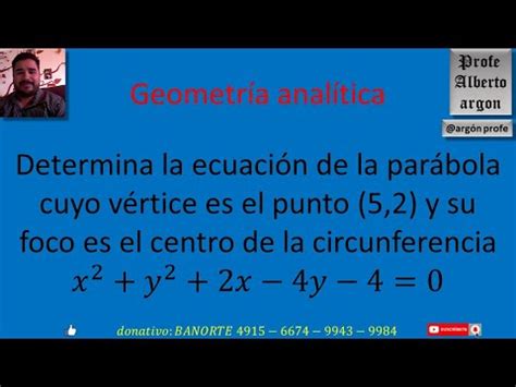 Determina La Ecuaci N De La Par Bola Cuyo V Rtice Es El Punto Y Su