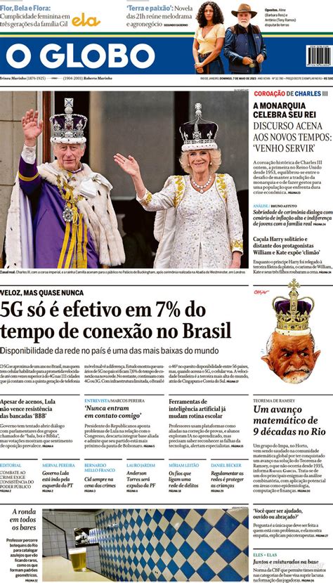 Capa O Globo Edi O Quarta De Mar O De