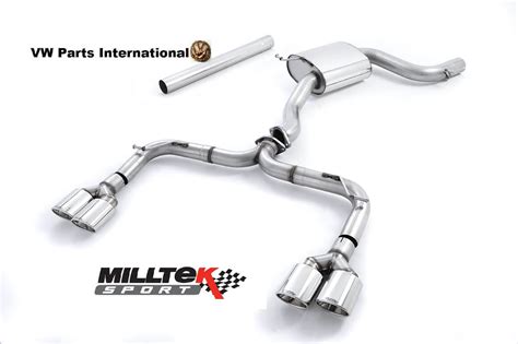 VW Golf MK7 GTI Clubsport S Milltek 3 Race R Style Cat Back Exhaust