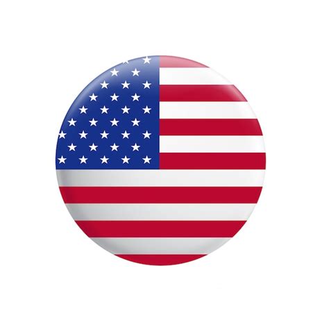Bandeira dos Estados Unidos da América Botão de bandeira dos EUA