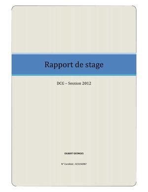 Calaméo Rapport de stage DCG