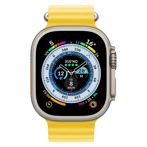 Apple Watch Ultra GPS Cellular 49mm Titanio Cinturino Ocean Giallo