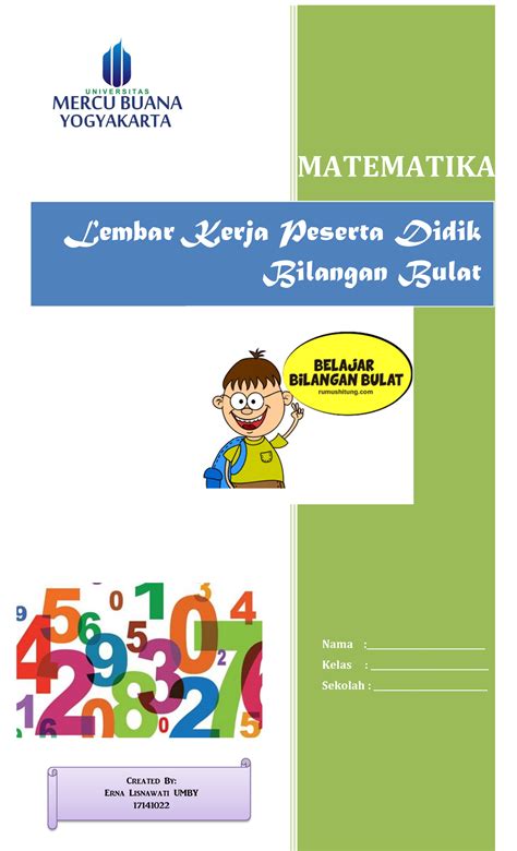 Lkpd Bilangan Bulat Good Matematika Nama