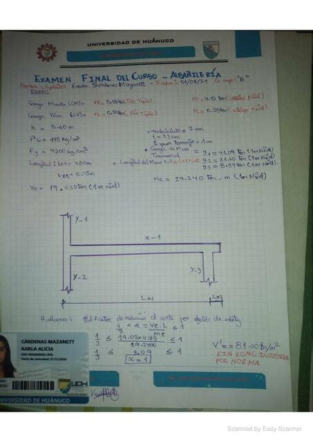 examen final de albañileria armada y confinada Dueñas Navas Cristian