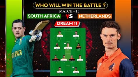 South Africa Vs Netherlands Dream 11 Team ICC World Cup 2023 SA Vs