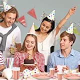 120pcs Happy Birthday Partygeschirr Set Roségold Geburtstag